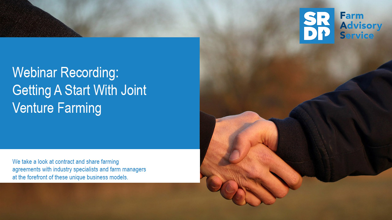 Webinar Recording: Getting A Start With Joint Venture Farming ...