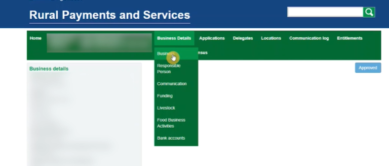Maintaining Your Business Details on Rural Payments & Services ...
