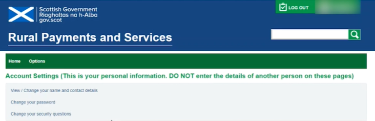 Rural Payments and Services - Changing Your Login Details and Updating ...